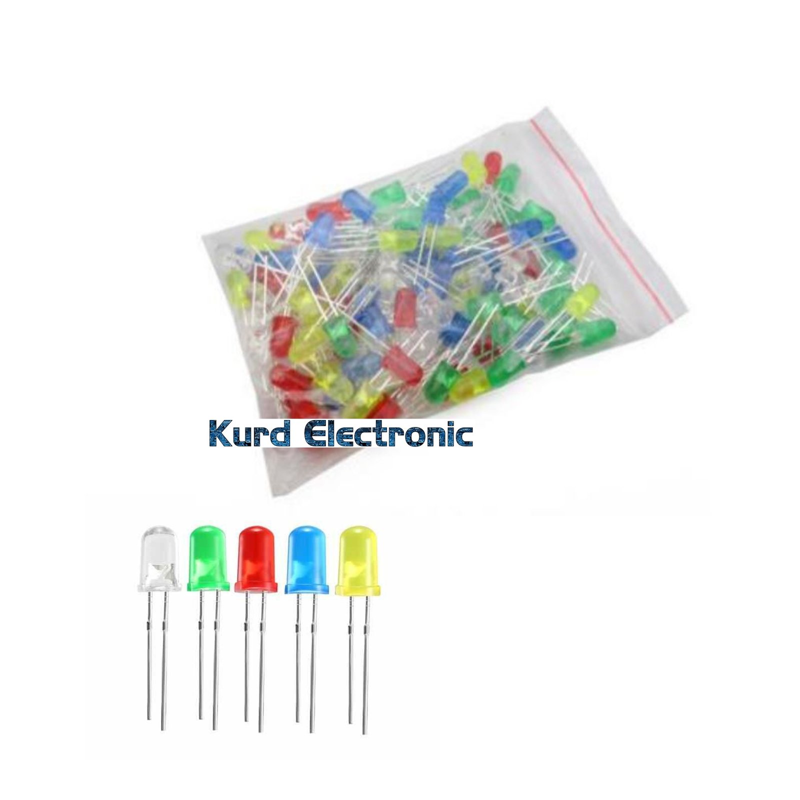 100 pcs 5mm LED Diode Light – Kurd Electronic