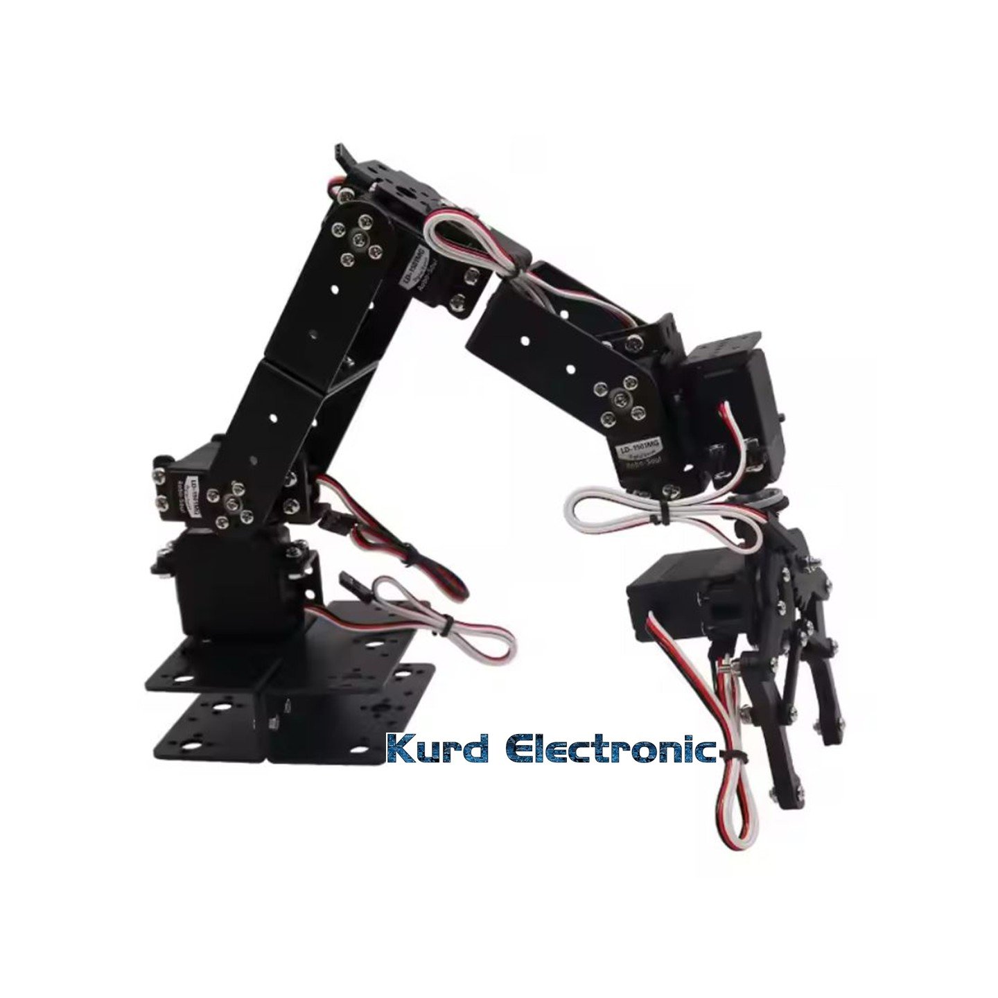 6 DOF Arm Mechanical Robotic Arm Clamp Claw Mount Kit – Kurd Electronic