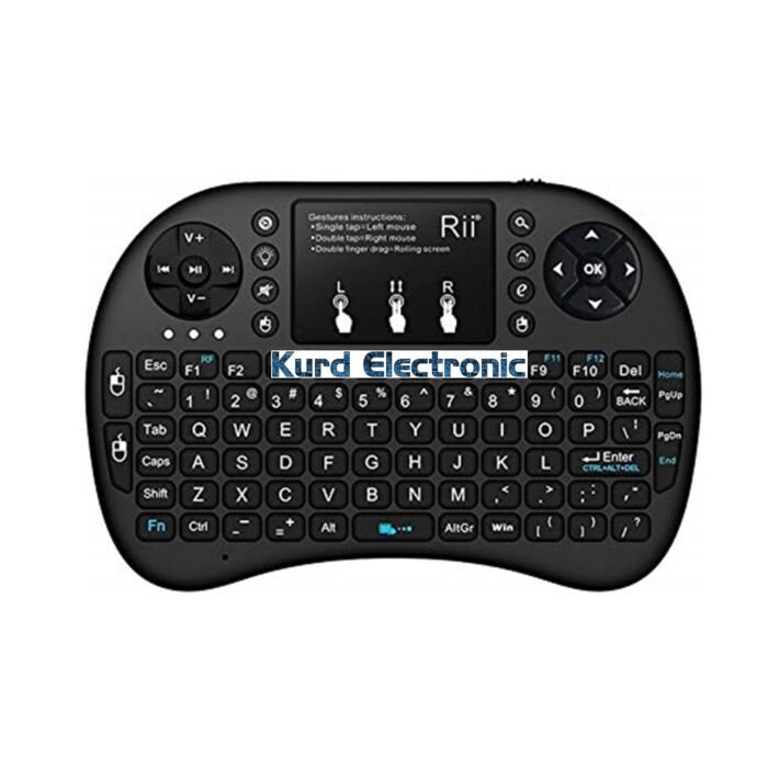 Black Rii mini i8 2.4G Wireless Keyboard Remote Control Touchpad with ...