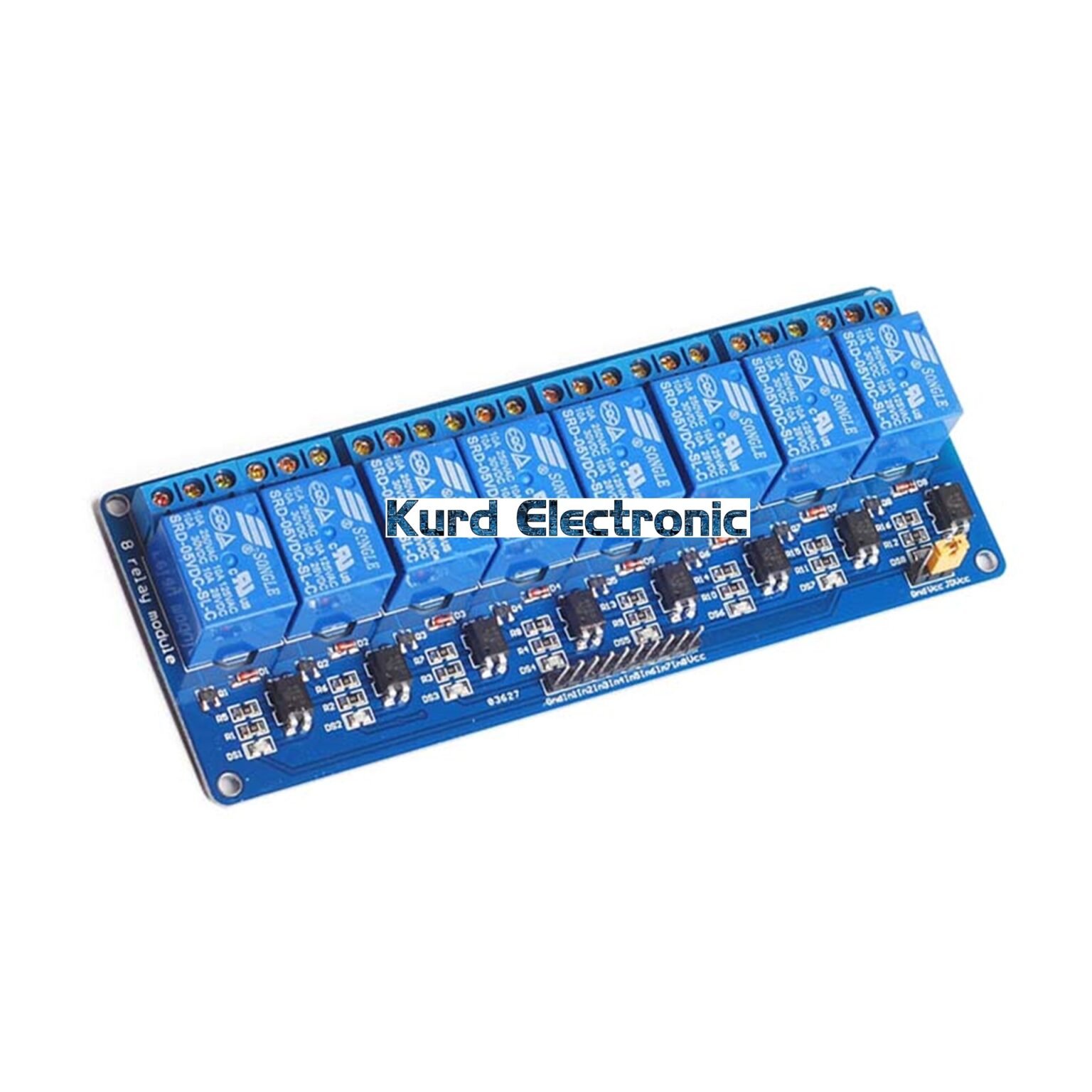 8 Channel Relay Module with light coupling 5V – Kurd Electronic